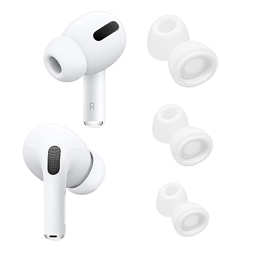 3 Pairs AirPods Pro Ear Tips Replacement for AirPods Pro, Silicon Earbuds Tips with Noise Reduction Hole, Fit in The Charging Case