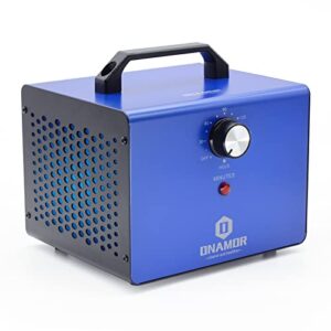 onamor ozone generator 20000 mg/h - high capacity ozone machine eliminating odors area up to 4000 square feet, ozone generators for home, basement, smoke, and pet room. (all metallic blue)