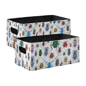 colored beetles bugs storage basket felt storage bin collapsible towel storage decorative baskets organizer for clothes towels magazine