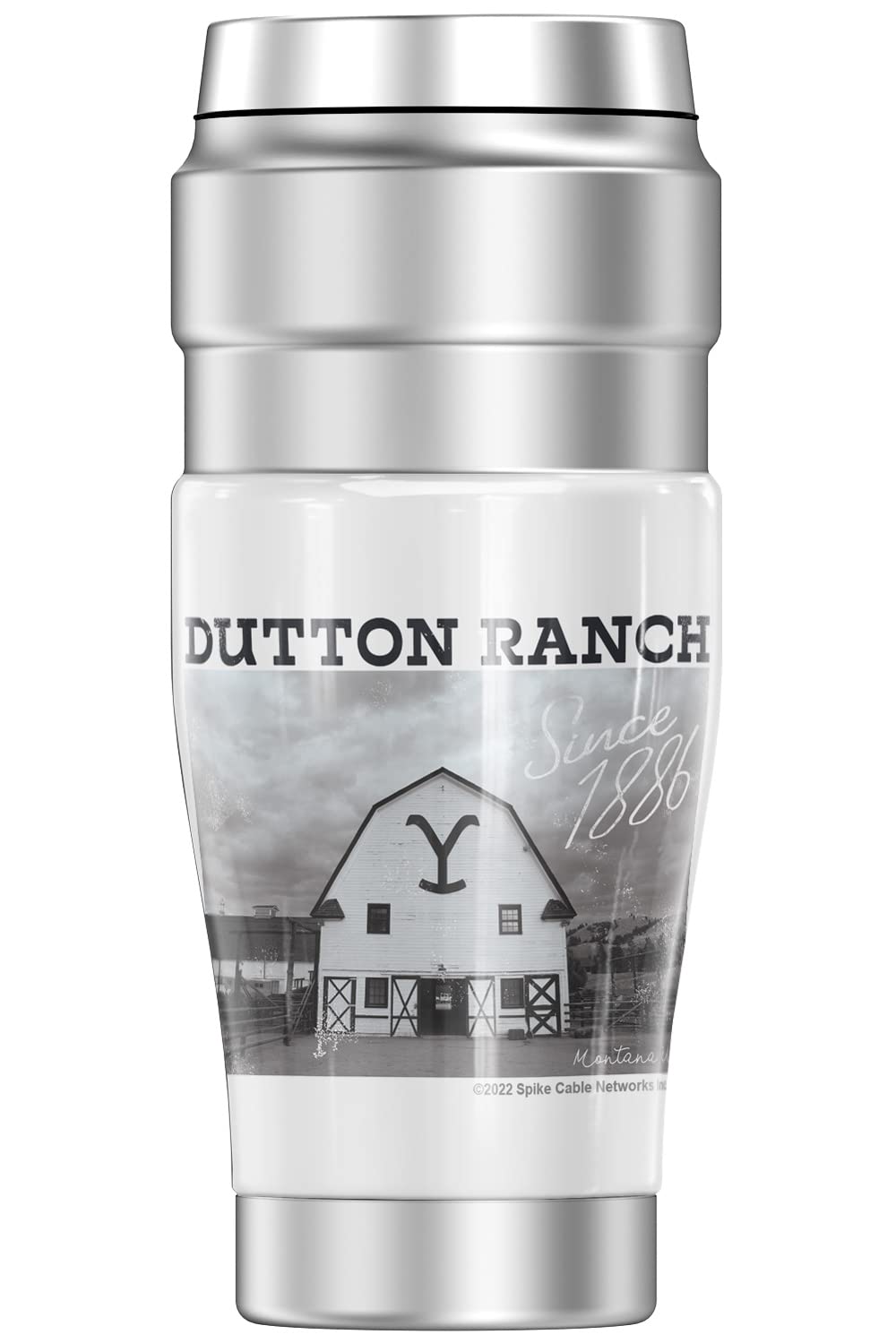 THERMOS Yellowstone OFFICIAL Yellowstone Dutton Barn STAINLESS KING Stainless Steel Travel Tumbler, Vacuum insulated & Double Wall, 16oz