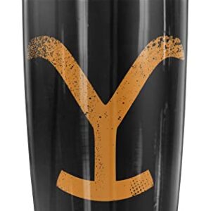 Logovision Yellowstone OFFICIAL Yellowstone Large Brand Stainless Steel 20 oz Travel Tumbler, Vacuum Insulated & Double Wall with Leakproof Sliding Lid