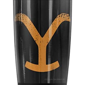 Logovision Yellowstone OFFICIAL Yellowstone Large Brand Stainless Steel 20 oz Travel Tumbler, Vacuum Insulated & Double Wall with Leakproof Sliding Lid