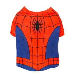 spiderman dog shirt - marvel officially licensed spiderman dog costume - breathable, stretchy spiderman dog costumes- comfortable marvel pet shirts - i am spiderman suit, large