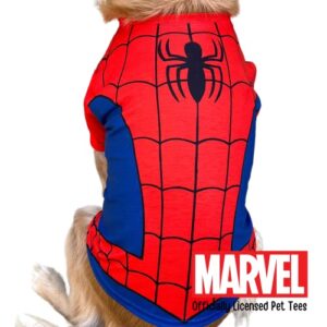 Spiderman Dog Shirt - Marvel Officially Licensed Spiderman Dog Costume - Breathable, Stretchy Spiderman Dog Costumes- Comfortable Marvel Pet Shirts - I Am Spiderman Suit, Large