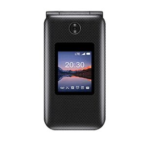 zte cymbal u 2020 (8gb) 2.8" minimalist flip phone, no wifi/internet, all day removable battery, gsm unlocked 4g volte (t-mobile, metro, global) us model (32gb sd, black) renewed