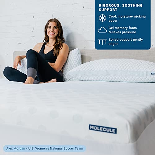 MOLECULE 3" Triple Zone PRO Pressure-Relieving Gel Memory Foam Mattress Topper, Queen