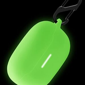 Geiomoo Silicone Case Compatible with JBL Endurance Race, Protective Cover with Carabiner (Luminous Green)