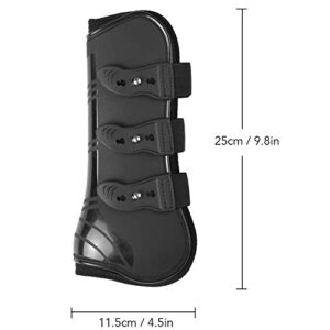 N/A Black Front Leg Boots Adjustable Riding Leg Boots Horse Leg Protector Equestrian Tendon Equestrian Equipment