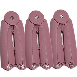 foldable hangers 3 pack portable clothes travel hanger clothes drying rack for camping home travel - rose