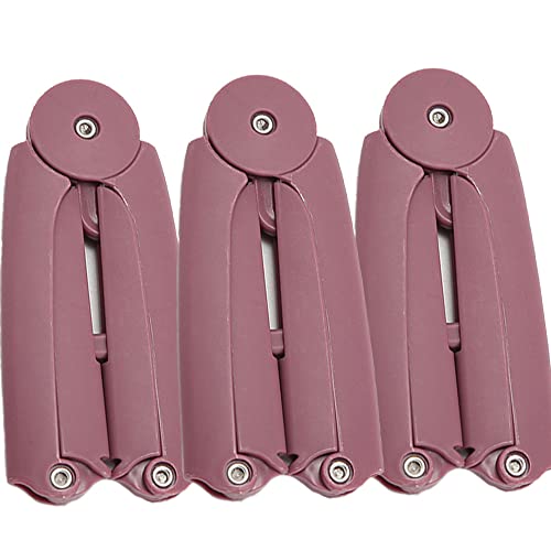 Foldable Hangers 3 Pack Portable Clothes Travel Hanger Clothes Drying Rack for Camping Home Travel - Rose