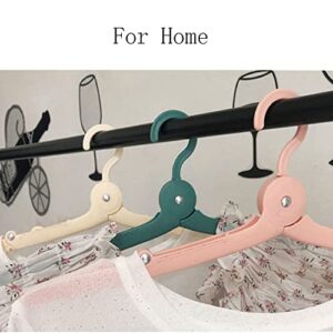 Foldable Hangers 3 Pack Portable Clothes Travel Hanger Clothes Drying Rack for Camping Home Travel - Rose