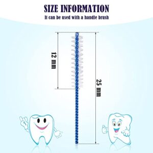 Cowwell Interdental Brush Teeth Soft Dental Picks Tooth Floss Interdental Brush Betweens Interdental Brush Refills White Refills for Tooth Cleaning(Moderate,60 Pieces)