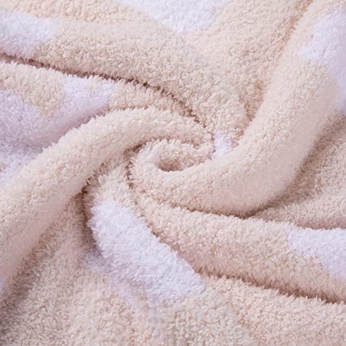 Kid Nation Baby Blankets for Girls Baby Boy Toddler Blanket Soft Baby Quilt Plush Crib Blanket Newborn Stroller Blanket Nursery Infant Light Pink Rabbit,40 x 30 in