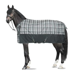 HORZE Nevada 1200D Lightweight Waterproof Horse Turnout Sheet with Fleece Lining (No Fill) - Urban Chic - 81 in