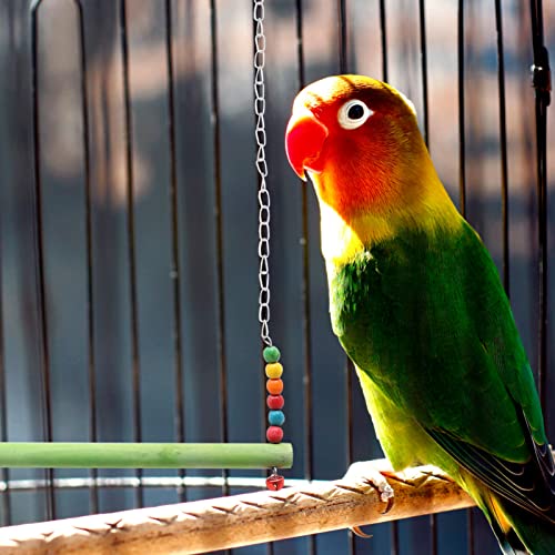 Ipetboom Parakeet Toys Parrot Toy Bird Chewing Perch Wooden Bird Hanging Swing Ferris Pet Parrot Chewing Toys for Parrot Sparrow Parakeet Canary Cockatiel () Parakeet Toys Parrot Toys