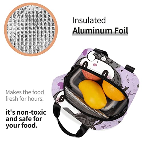 JunnLend Portable Lunch Bag Insulated Tote, Multifunctional Foil Thickened Insulated Lunch Bag Organizer 8x5 Inch