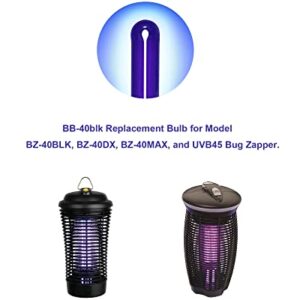 Dichroma BB-40blk 40W Black Light Replacement Bulb for Black Flag Model BZ-40BLK, BZ-40DX, BZ-40MAX, and Stinger Model B4045-4 UVB45 Bug Zapper, 2 Pack