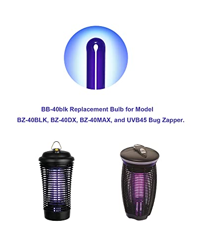 Dichroma BB-40blk 40W Black Light Replacement Bulb for Black Flag Model BZ-40BLK, BZ-40DX, BZ-40MAX, and Stinger Model B4045-4 UVB45 Bug Zapper, 2 Pack