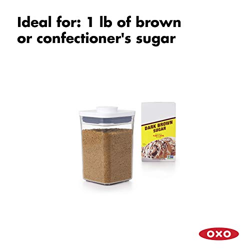 OXO Good Grips POP Container - Airtight Food Storage - 1.1 Qt for Brown Sugar and More,Transparent & Good Grips POP Container Brown Sugar Keeper