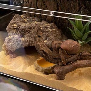 LUCOSIU Reptile Simulation Rock Cave Hideouts Terrarium Habitat Décor Bearded Dragon Hideout for Turtles Lizards Snakes Crab (Large)