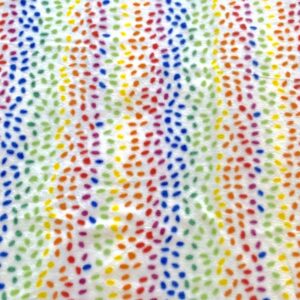 DAVID TEXTILES Rainbow Drops Anti-Pill No-Sew Throw Fleece Fabric Kit (50x60)