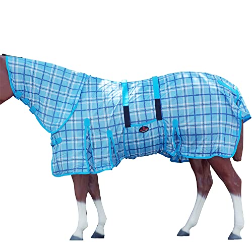 HILASON 75 Inches Horse Fly Sheet Ultra Violet Rays Protect Mesh Bug Mosquito Summer Spring | Fly Sheet | Horse Turnout Sheet | Fly Sheet for Horses | Bug and Mosquito Protection | Fly Sheet for Horse