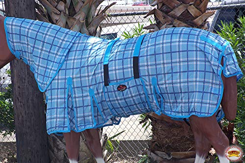 HILASON 75 Inches Horse Fly Sheet Ultra Violet Rays Protect Mesh Bug Mosquito Summer Spring | Fly Sheet | Horse Turnout Sheet | Fly Sheet for Horses | Bug and Mosquito Protection | Fly Sheet for Horse