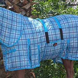 HILASON 75 Inches Horse Fly Sheet Ultra Violet Rays Protect Mesh Bug Mosquito Summer Spring | Fly Sheet | Horse Turnout Sheet | Fly Sheet for Horses | Bug and Mosquito Protection | Fly Sheet for Horse