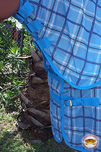 HILASON 75 Inches Horse Fly Sheet Ultra Violet Rays Protect Mesh Bug Mosquito Summer Spring | Fly Sheet | Horse Turnout Sheet | Fly Sheet for Horses | Bug and Mosquito Protection | Fly Sheet for Horse