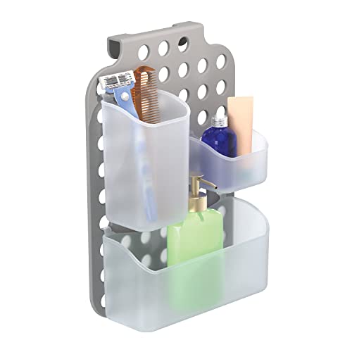 Brookstone, Hanging Shower Caddy, Customizable Bathroom Organizer, Helps Maximize your Bath Space, Dries Quickly with Drainage Holes, Use at Home or Dorm/College