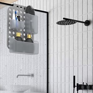 Brookstone, Hanging Shower Caddy, Customizable Bathroom Organizer, Helps Maximize your Bath Space, Dries Quickly with Drainage Holes, Use at Home or Dorm/College