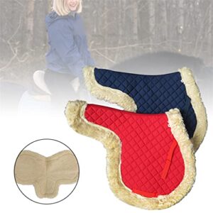 N/A Equestrian Supplies Outdoor Sports Replacement Part Riding Equipment Horse Saddle Pad Performance 65x60cm Fluff Fabric Jumping