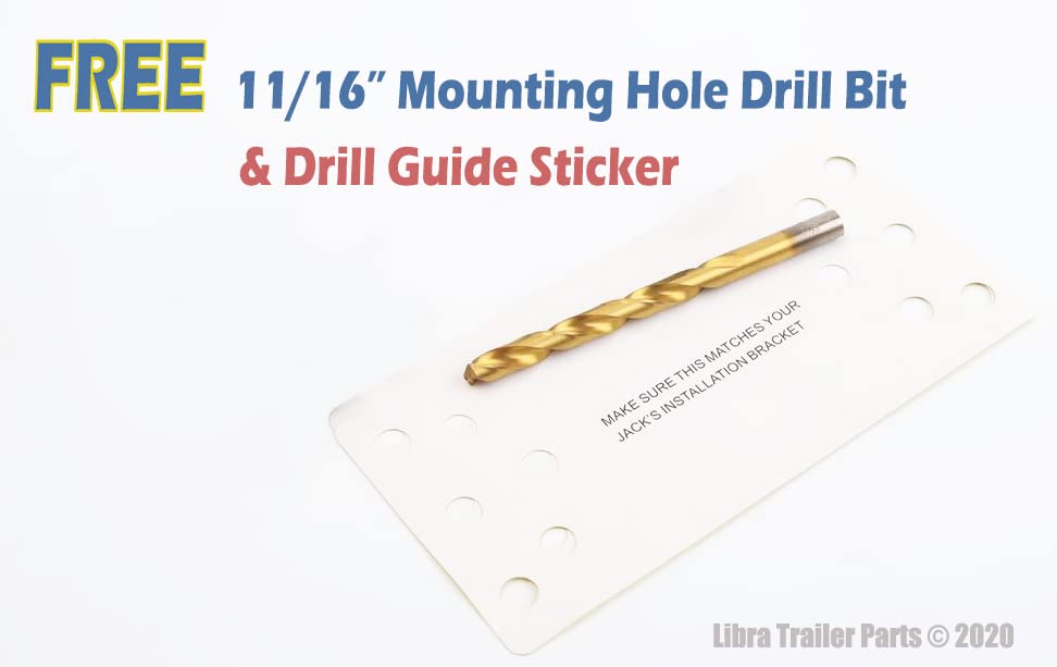 LIBRA Heavy Duty 9000lbs 24" RV Trailer Stabilizer Leveling Scissor Jacks w/Dual Power Drill Sockets & Full Installation Kit,Set 4