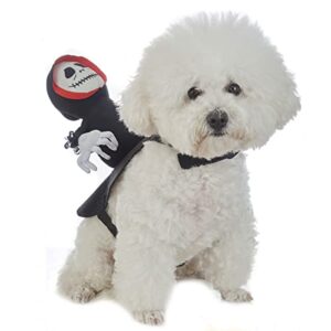 Coomour Dog Halloween Costume Pet Ghost Saddle Costume Adjustable Halloween Grim Reaper Rider Style Dog Carrying Costume (S)