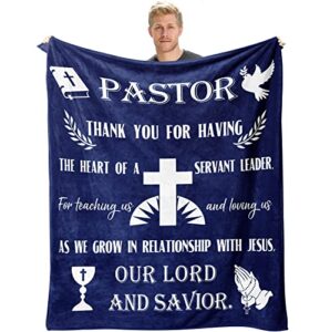 muxuten pastor appreciation gifts blanket 60"x50" - pastor gifts for men - gifts for pastor - christian gifts for men - inspirational pastor gifts for men - birthday religious gift ideas for pastor