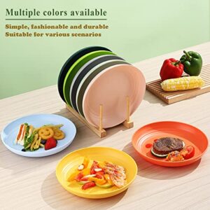 Berglander 9 Inch Plastic Deep Dinner Plates Set of 8 Colors, Reusable and Sturdy Unbreakable Dishes Set for Pasta Bowls,Ramen,Drop Resistant, BPA Free Dinnerware Microwave Safe Dishwasher Safe