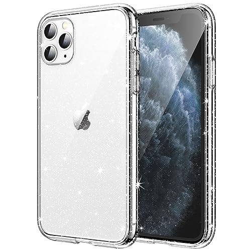 JETech Glitter Case for iPhone 11 Pro Max, 6.5-Inch, Bling Sparkle Shockproof Phone Bumper Cover, Cute Sparkly for Women and Girls (Clear)