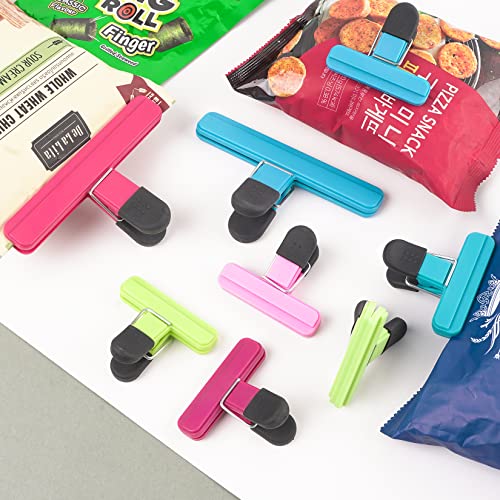 12 Pack Chip Clips, Food Bag Clips (4 Large & 8 Small Size), Kitchen Clips Chip Bag Sealing Clips for Refrigerator Food Storage Packages, Snack Bags, Photos