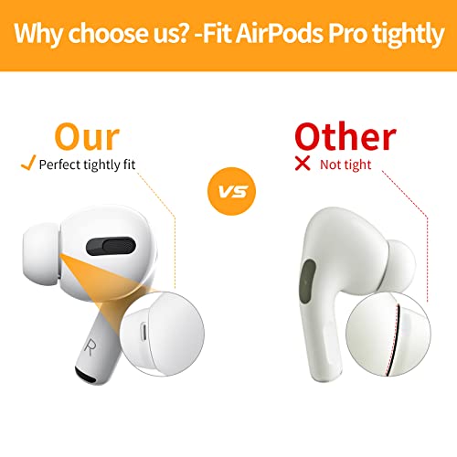 [12 Pieces] Lanwow Replacement Ear Tips for AirPods Pro & AirPods Pro 2 with Portable Storage Box. Anti-Slip Silicon Earbuds Tips with Noise Reduction Hole (S/M/L) (6 Pairs)