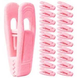 lhmtqvk 20 pcs velvet hangers clips clothes pins clips strong velvet clips fit clips for velvet hangers perfect for thin velvet hangers (pink)