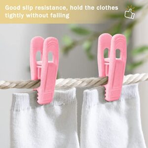 LHMTQVK 20 PCS Velvet Hangers Clips Clothes Pins Clips Strong Velvet Clips Fit Clips for Velvet Hangers Perfect for Thin Velvet Hangers (Pink)