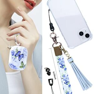 AirPod Pro Case with Wristlet Keychain Wrist Lanyard, OULRAEFS Hard AirPods Pro Case Cute Protective Case Cover with Key Lanyard for Airpods Pro 2019, Gifts for Women Girls, Butterfly