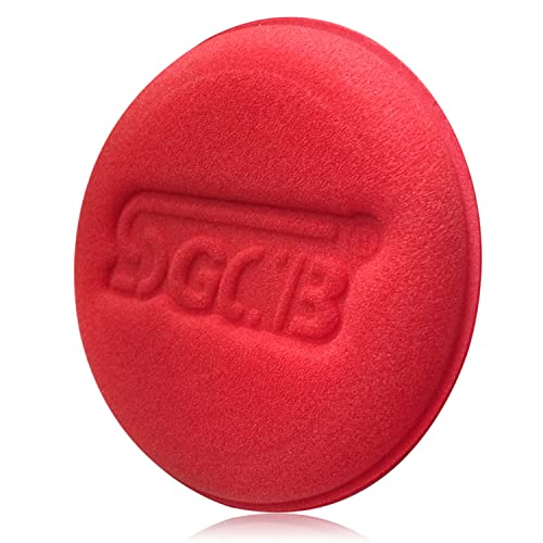 SGCB Foam Wax Applicator Pads, Cleaning Pads Set of 6 Soft Round Auto Detailing Foam Applicator Pads 4 Inch Dia Multi-Function Buffing Pads for Waxing Polishing Paint Ceramic Glass Cleaning