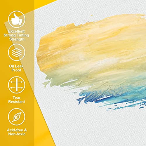 Canvas Panels 12 Pack 8x10 Inch, 100% Cotton 12.3 oz Triple Primed Canvases for Painting, Acid-Free Flat Thin Canvas Blank Art Canvas Boards for Acrylic Oil Watercolor Gouache Painting