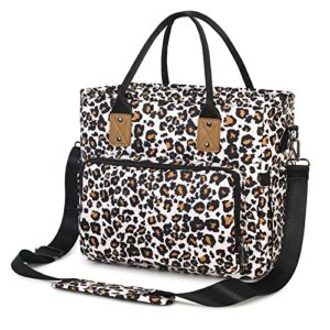 SAIDKOCC Insulated Lunch Bag 26 Cans Adult Women Extra Large Leak Proof Tote Cooler Bag and Shoulder Strap Pad for Office/Work/Picnic (Leopard)