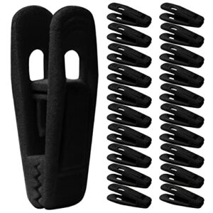 lhmtqvk 20 pcs velvet hangers clips clothes pins clips strong velvet clips fit clips for velvet hangers perfect for thin velvet hangers (black)