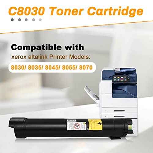 Vikua C8030 Toner Cartridge Compatible with xerox altalink,Black 1-Pack High Capacity Remanufactured Replacement for Xerox AltaLink C8030, C8035, C8045, C8055,C8070 Series Printers.1-Year Warranty