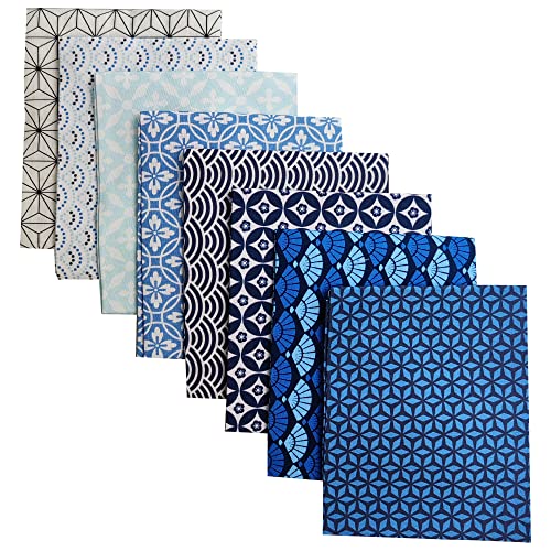 Needles Quilt Studio - 8 Fat Quarters 22" X 18" (Beach House) | Cotton Quilting Fabric Bundles - Quarter Yard Material for Sewing & Quilters - Precut Bundle Pattern Cloth Packs