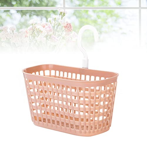 Shower soap holder Caddy Basket Hanging Shower Caddy Plastic Shower Tote Bathroom Storage Organizer for Shampoo Conditioner Cosmetics Bath Toy Hair Supplies plastic shower hanging Pink sink candy