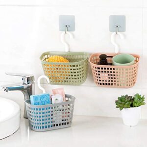 Shower soap holder Caddy Basket Hanging Shower Caddy Plastic Shower Tote Bathroom Storage Organizer for Shampoo Conditioner Cosmetics Bath Toy Hair Supplies plastic shower hanging Pink sink candy